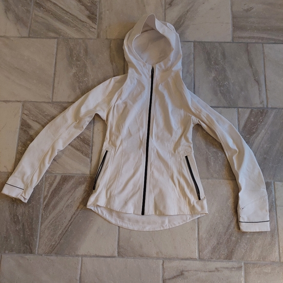 lululemon athletica | Jackets & Coats | Lululemon Cross Chill Jacket White Reflective Waterproof ...
